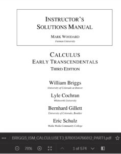 Calculus: Early Transcendentals (3rd Edition) - Briggs et al - Solutions